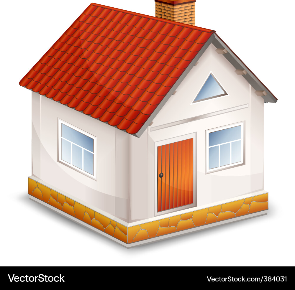 Cute Small House Royalty Free Vector Image - VectorStock