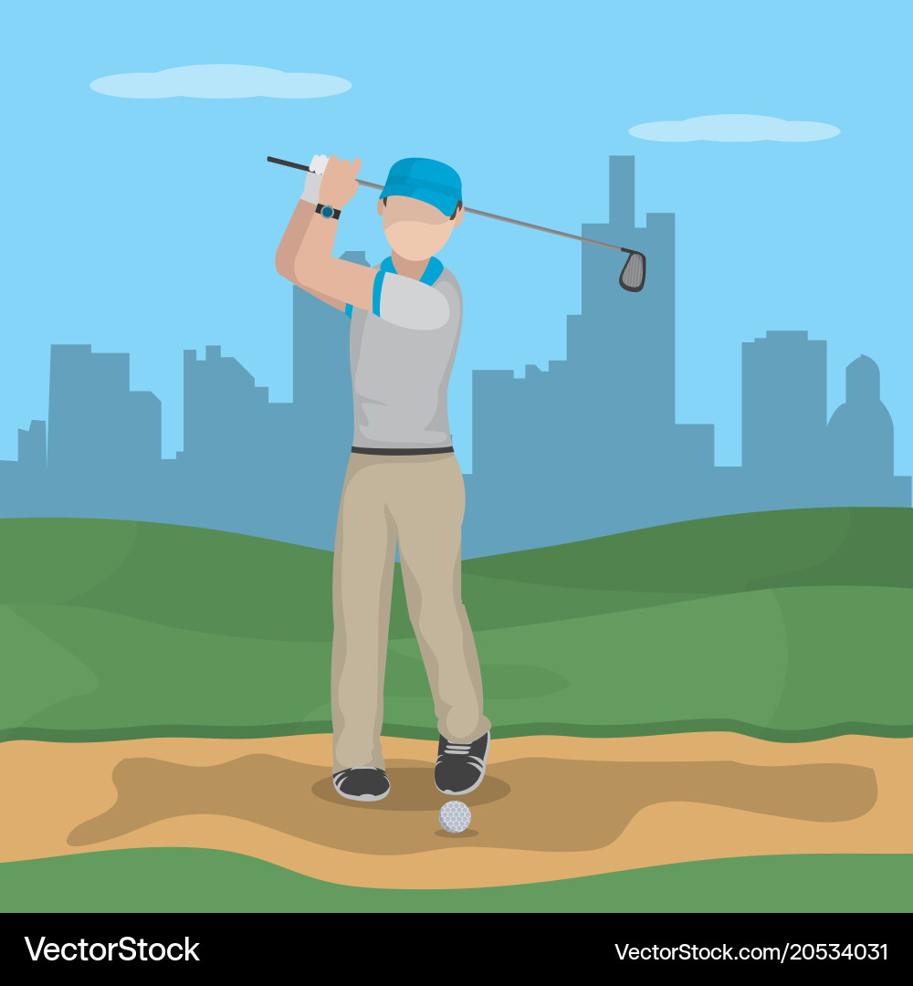 Golf player cartoon Royalty Free Vector Image - VectorStock