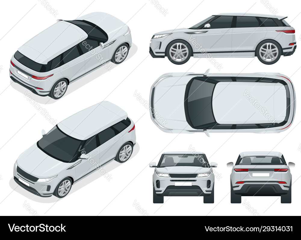 Modern Off-Road SUV Royalty Free Vector Image - VectorStock