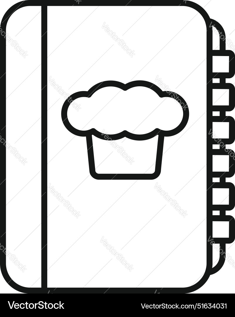 Recipe book icon showing cooking instructions Vector Image