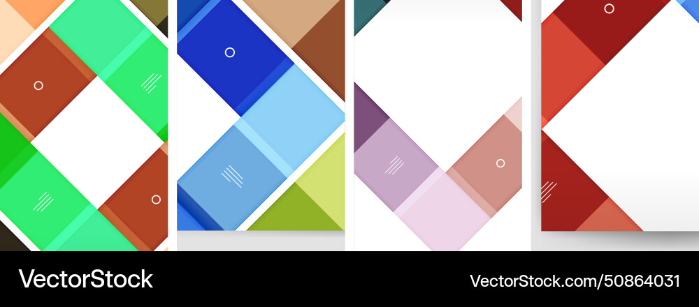 Square abstract poster set Royalty Free Vector Image