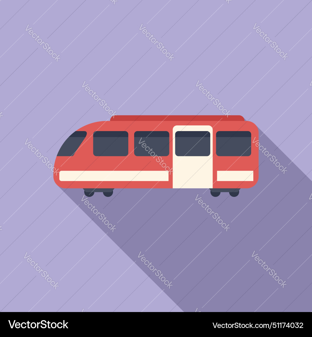 Fast transport train icon flat public Royalty Free Vector