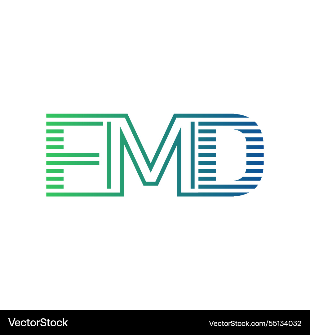 Modern fmd logo design letter minimalist Vector Image