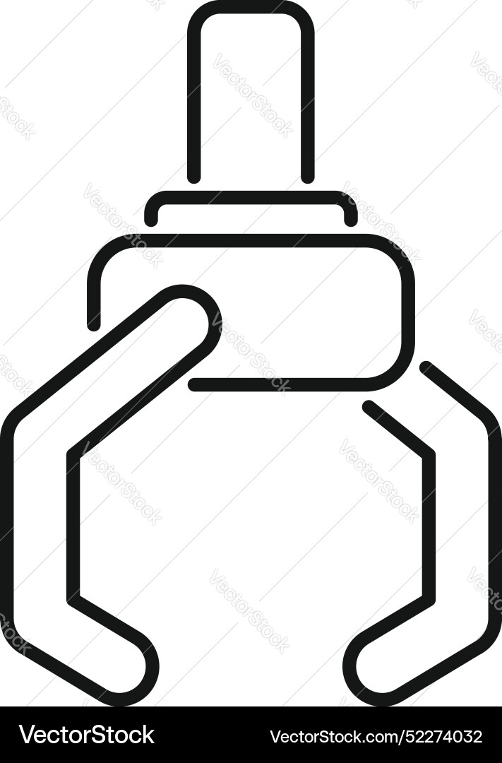 Robotic arm holding object automation technology Vector Image