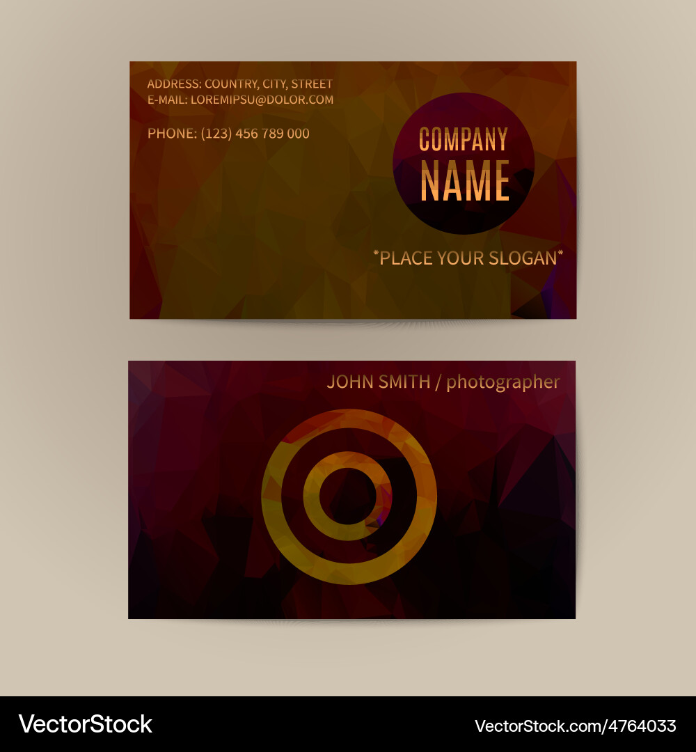 Abstract Business Card Background Royalty Free Vector Image