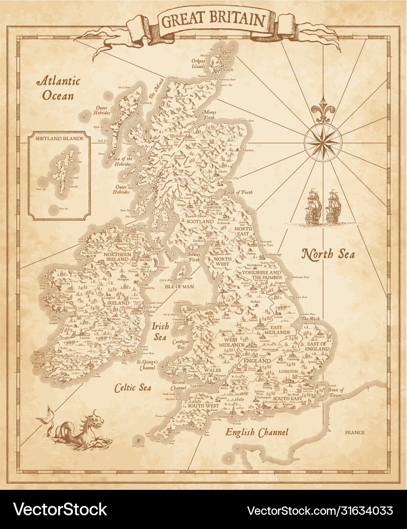 Old Map England Vector Images (over 410)