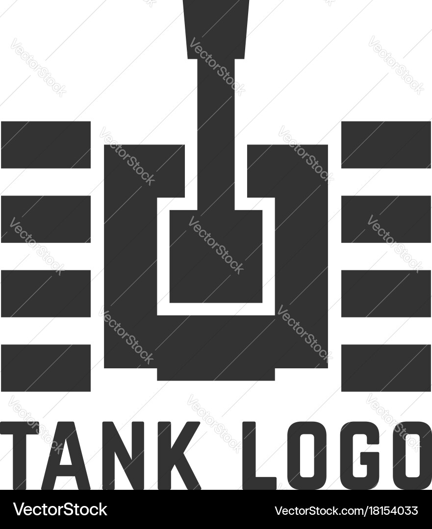 Black simple tank logo Royalty Free Vector Image