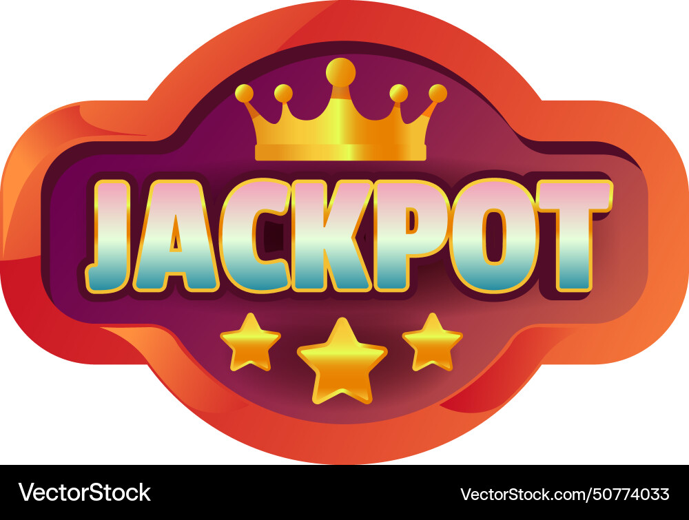 Casino jackpot emblem Royalty Free Vector Image
