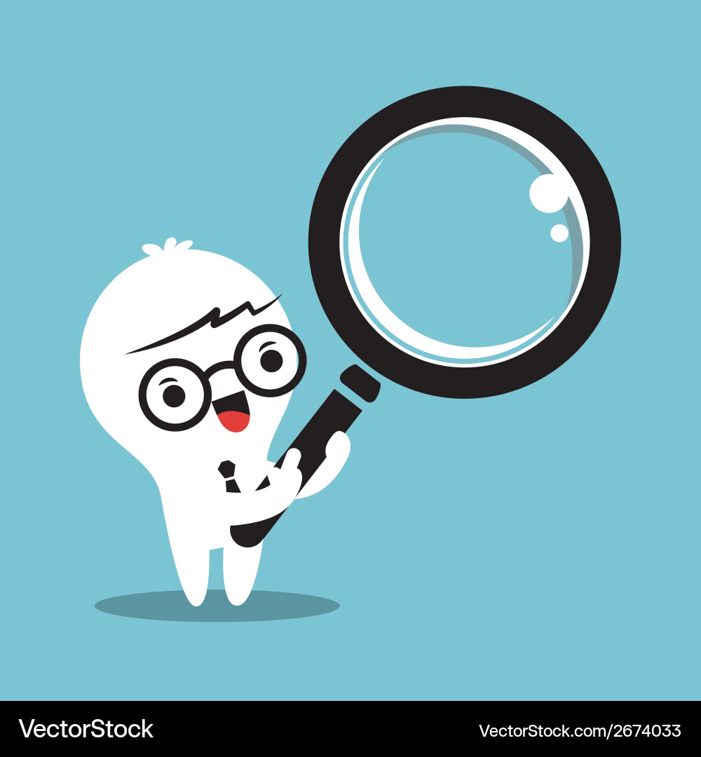 Geschäftsmann Cartoon mit Lupe Lizenzfreies Vektorbild