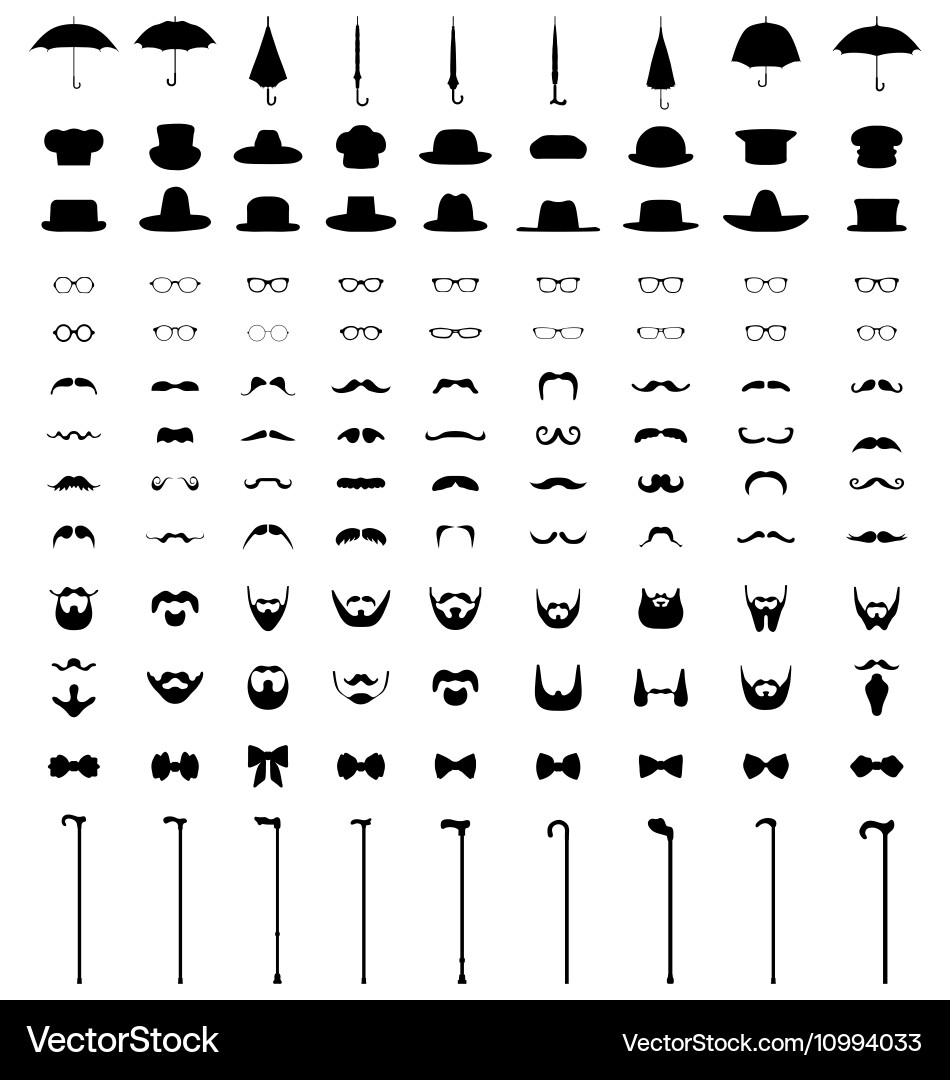 Icons for gentleman Royalty Free Vector Image - VectorStock