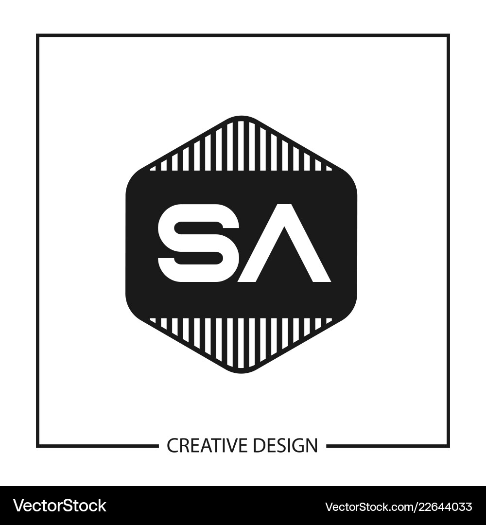 Initial letter sa logo template design Royalty Free Vector