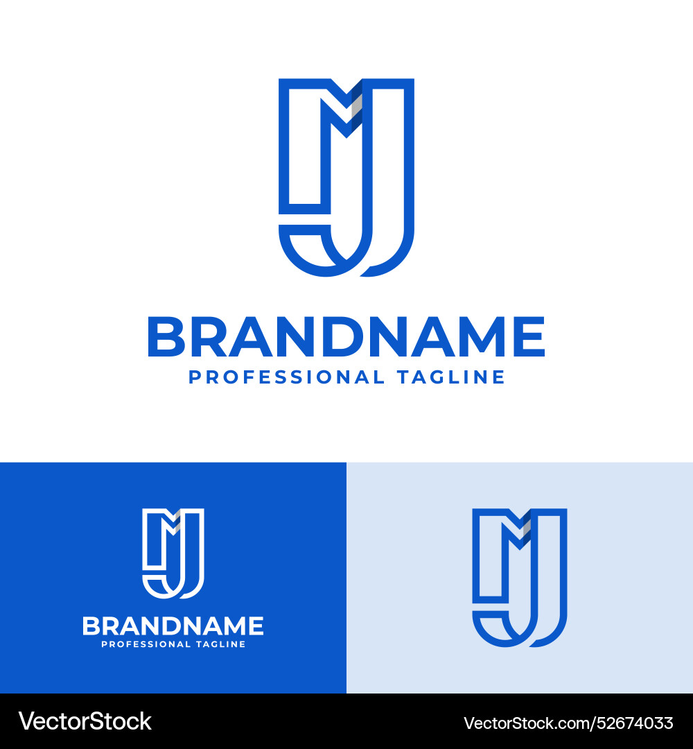 Letters mj monogram logo suitable for any Vector Image
