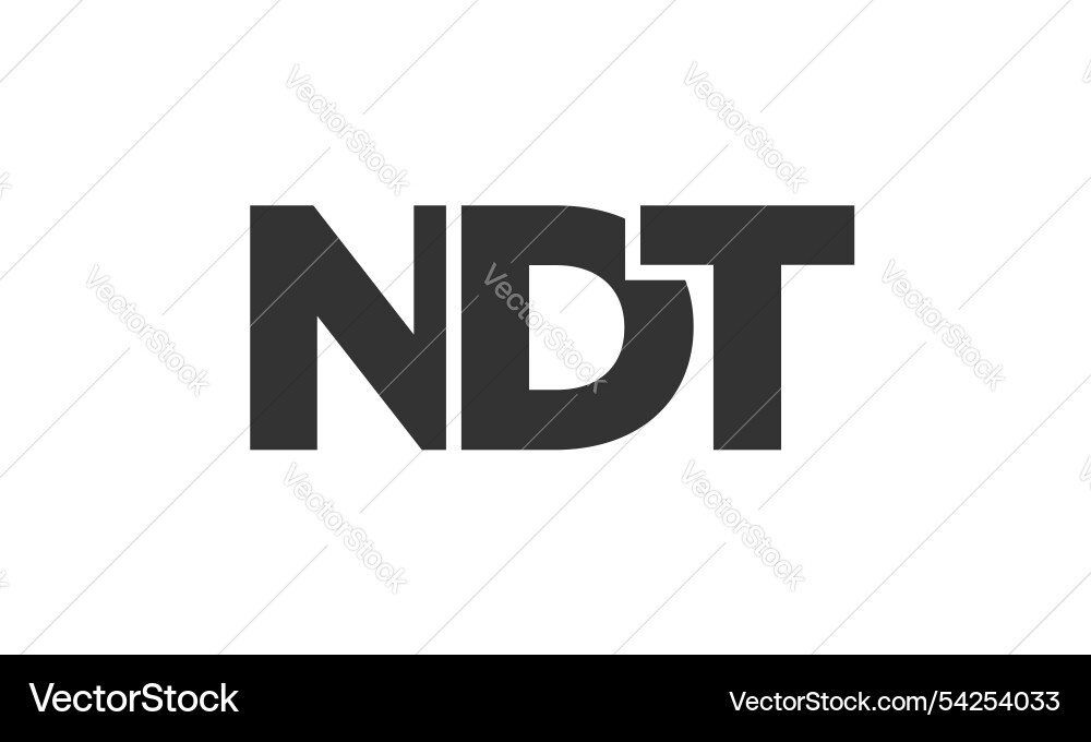 Ndt logo design template with strong and modern Vector Image