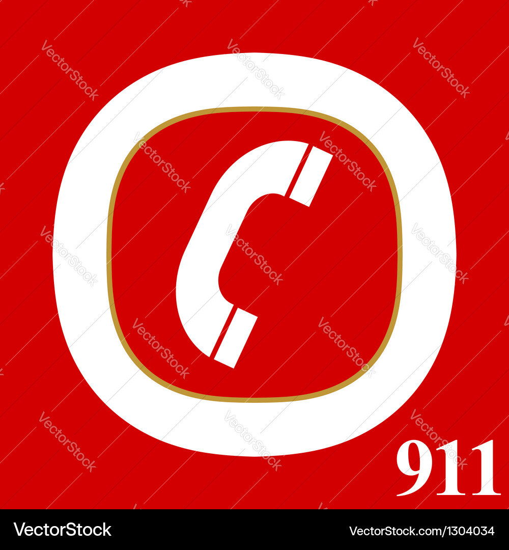 911 emergency Royalty Free Vector Image - VectorStock