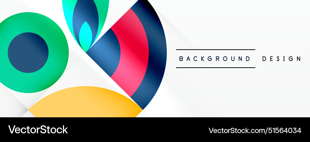 Circles and petals geometric beautiful abstract Vector Image