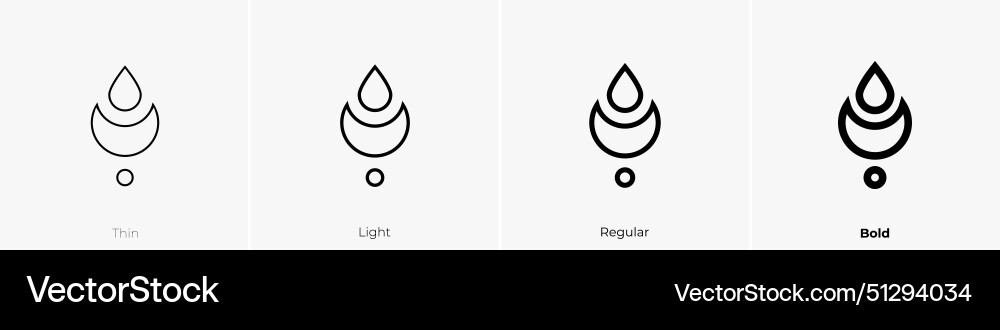 Devi icon thin light regular and bold style Vector Image