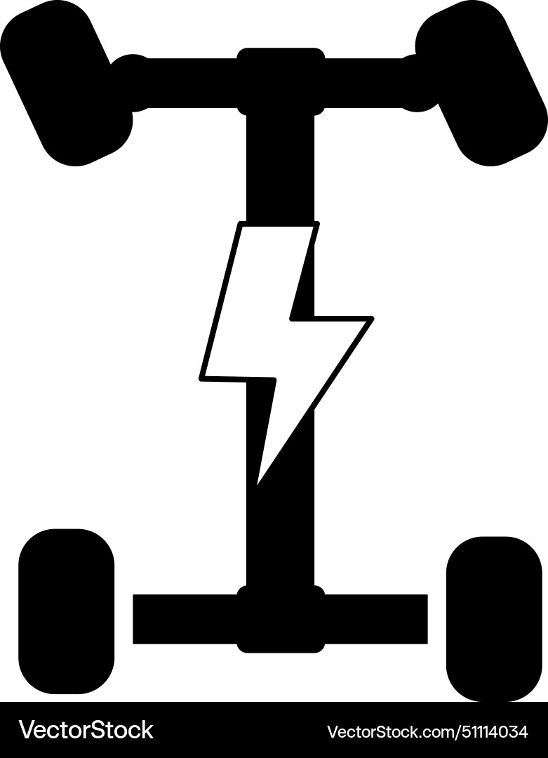 Electric car chassis icon ev platform pictogram Vector Image