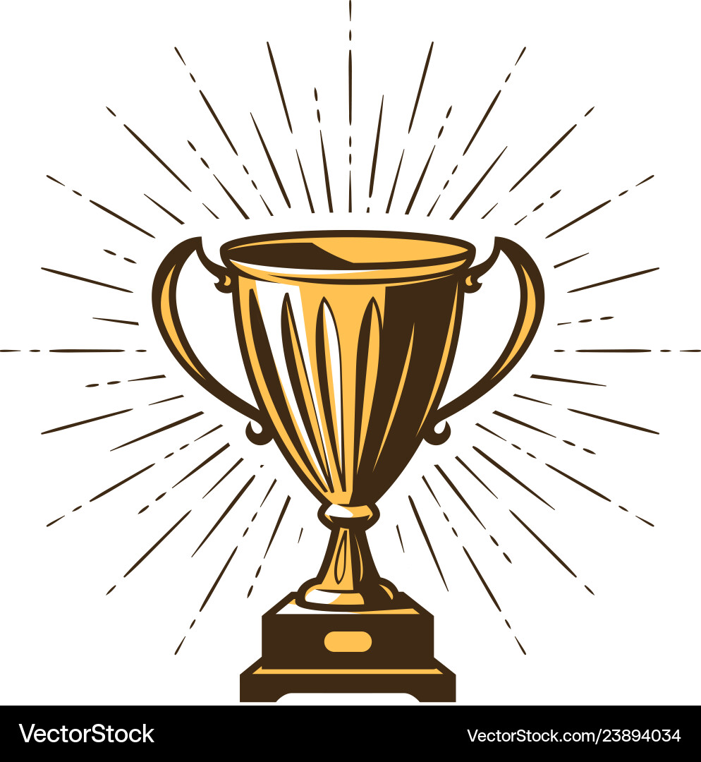 Winner s trophy award win winning champion Vector Image