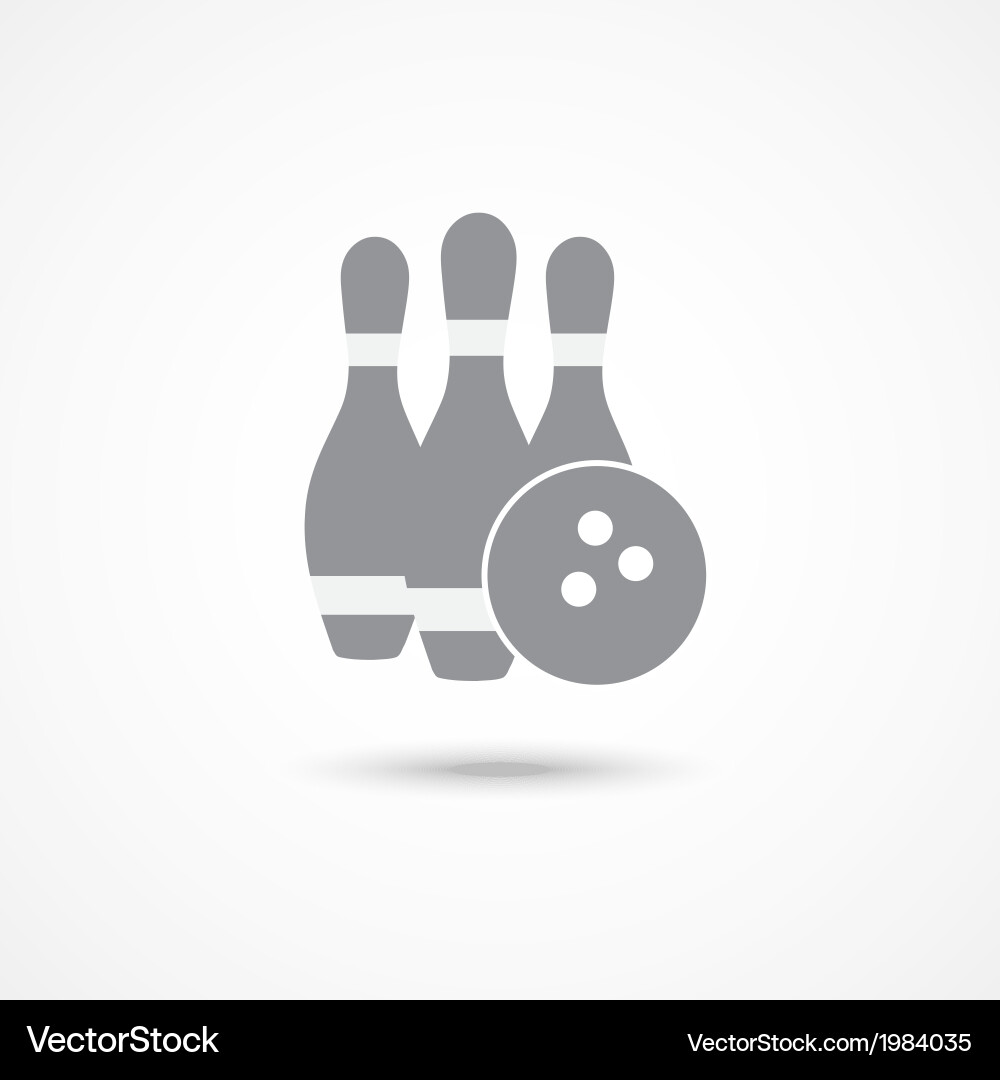 Bowling icon Royalty Free Vector Image - VectorStock