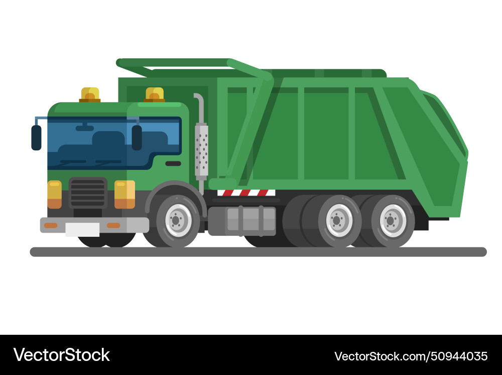Garbage truck cartoon Royalty Free Vector Image