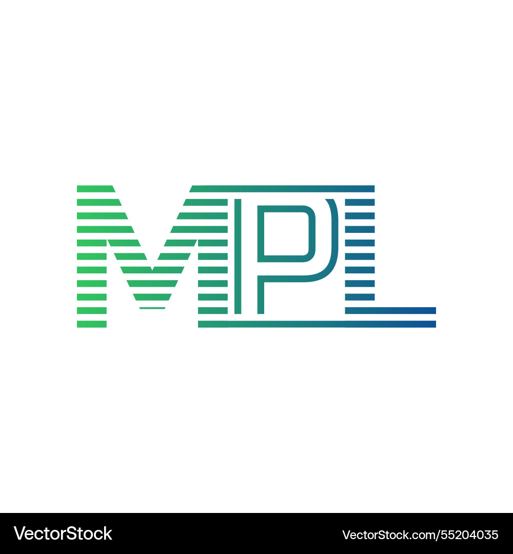 Modern mpl logo design letter minimalist Vector Image