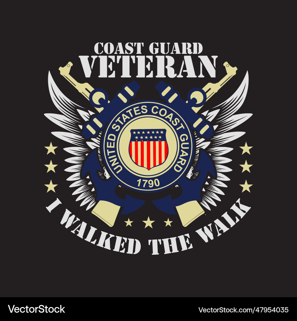 US Coast Guard Veteran - Ich ging auf das Deck Vektorbild