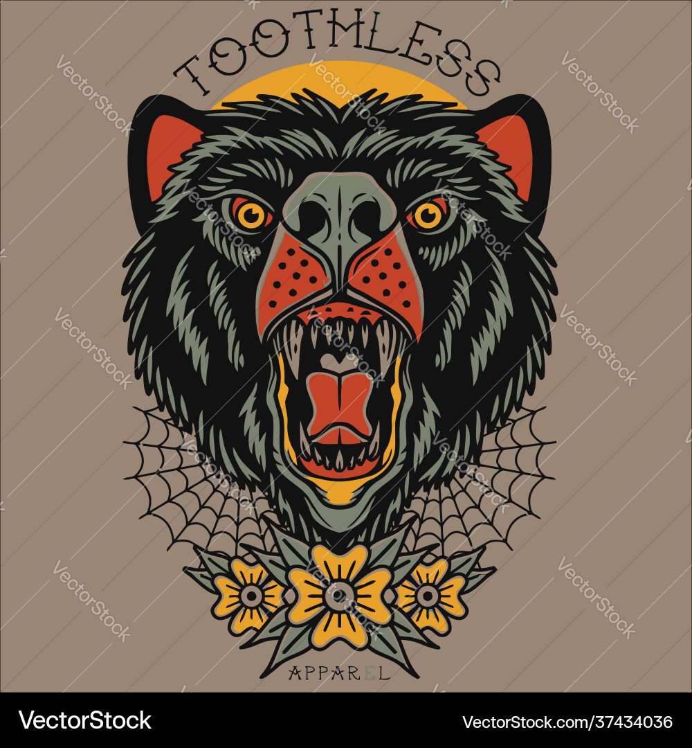 Black Bear Head Mascot Logo Royalty Free Vector Image