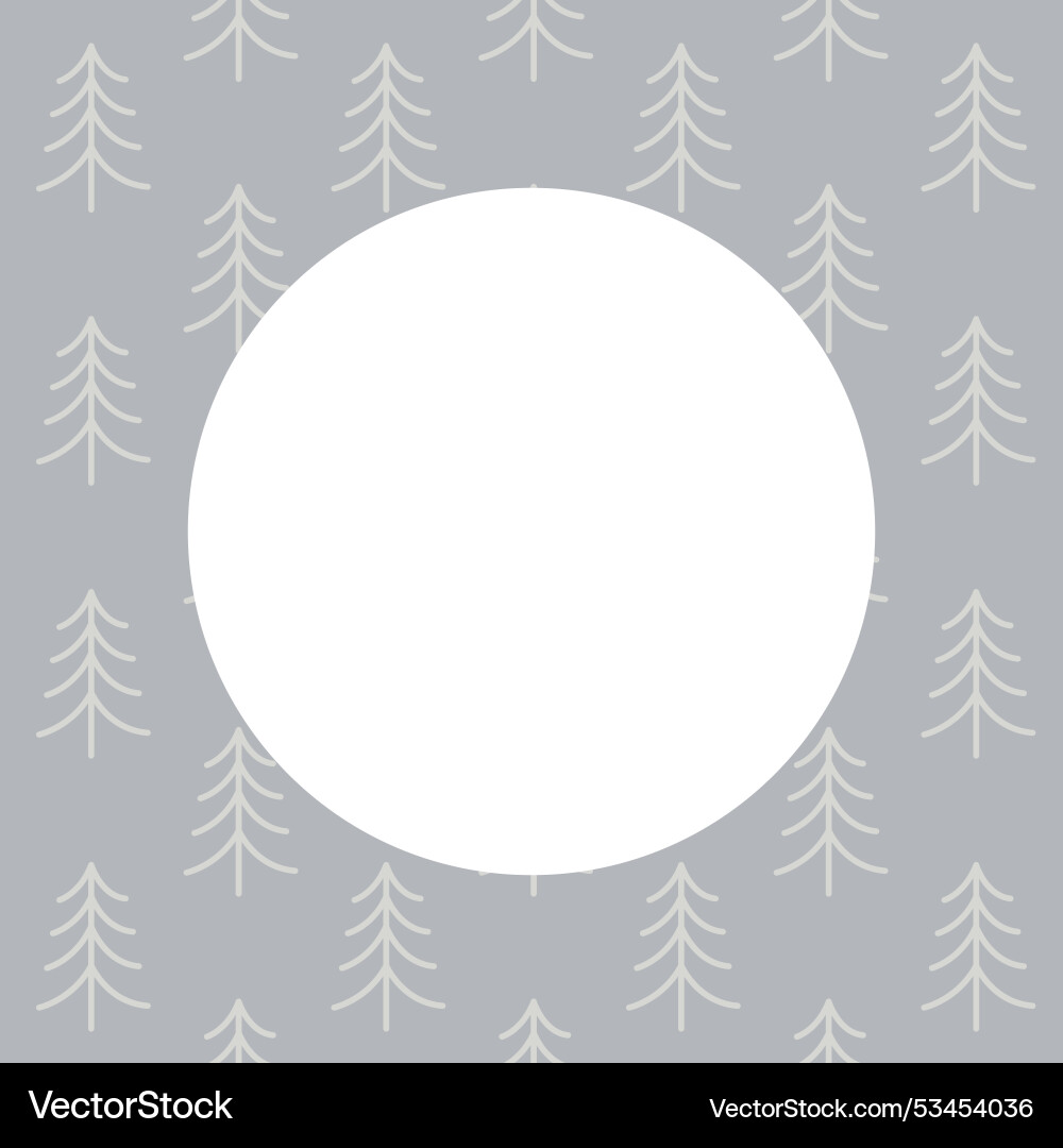 Christmas trees background greeting card Vector Image