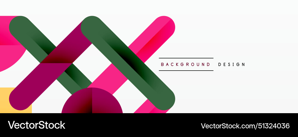 Colorful lines with shadows geometric background Vector Image