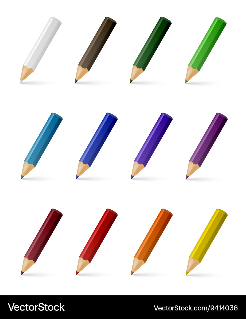 Colour pencils Royalty Free Vector Image - VectorStock