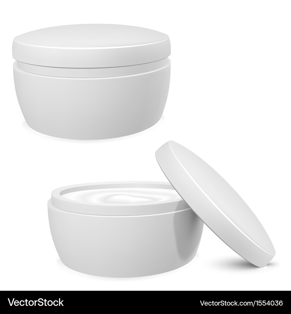 Cream container Royalty Free Vector Image - VectorStock