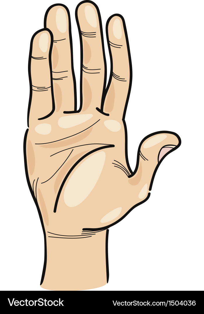 Hand clip art cartoon Royalty Free Vector Image