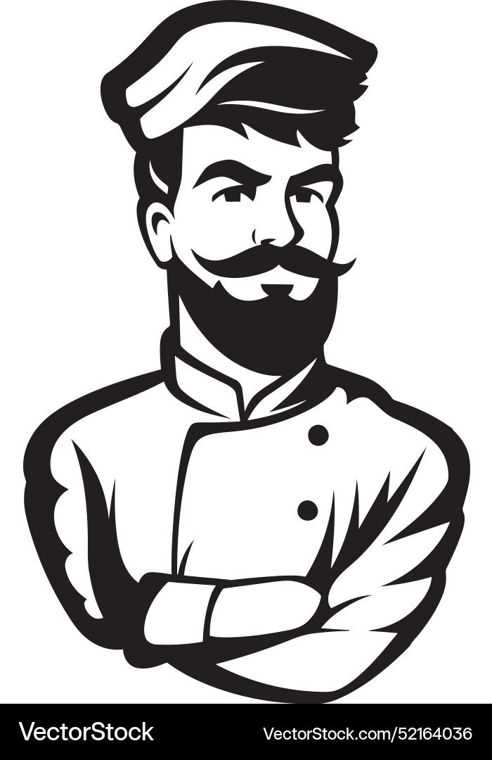 In the kitchen with a master fine dining chef Vector Image
