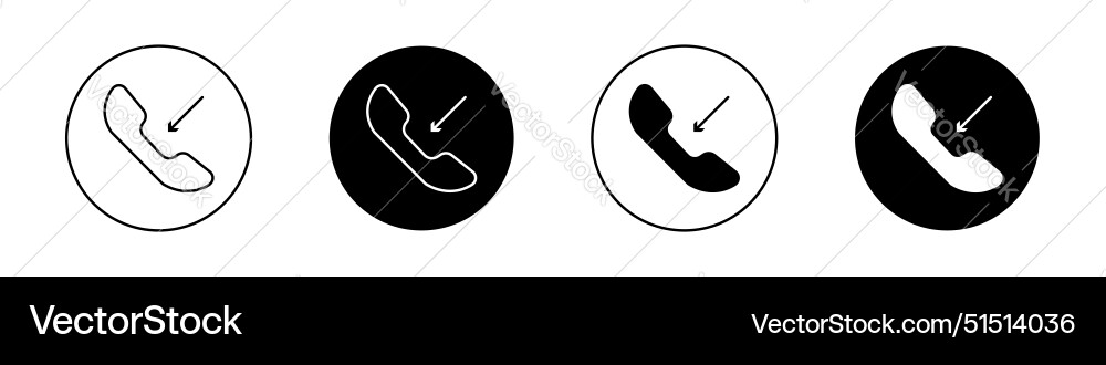 Incoming call icon Royalty Free Vector Image - VectorStock