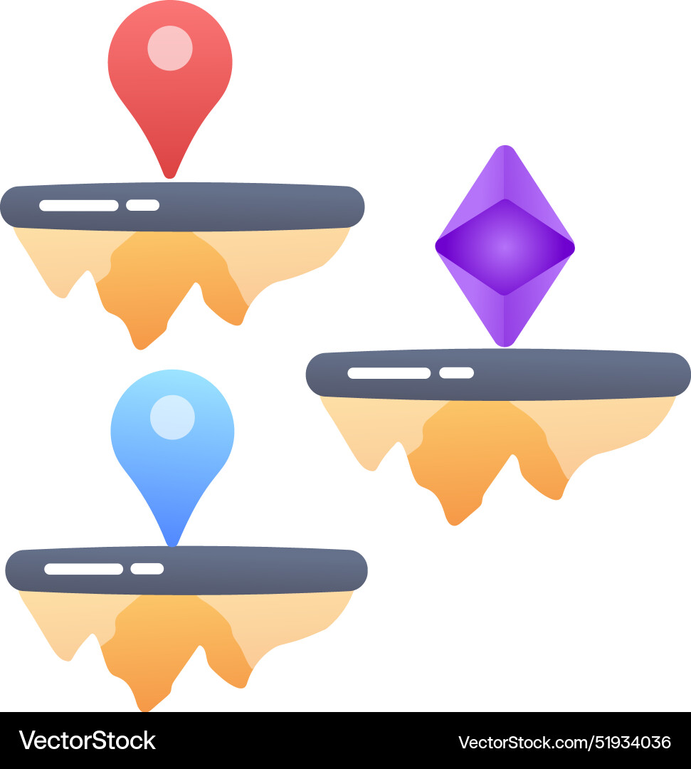 Land location Royalty Free Vector Image - VectorStock