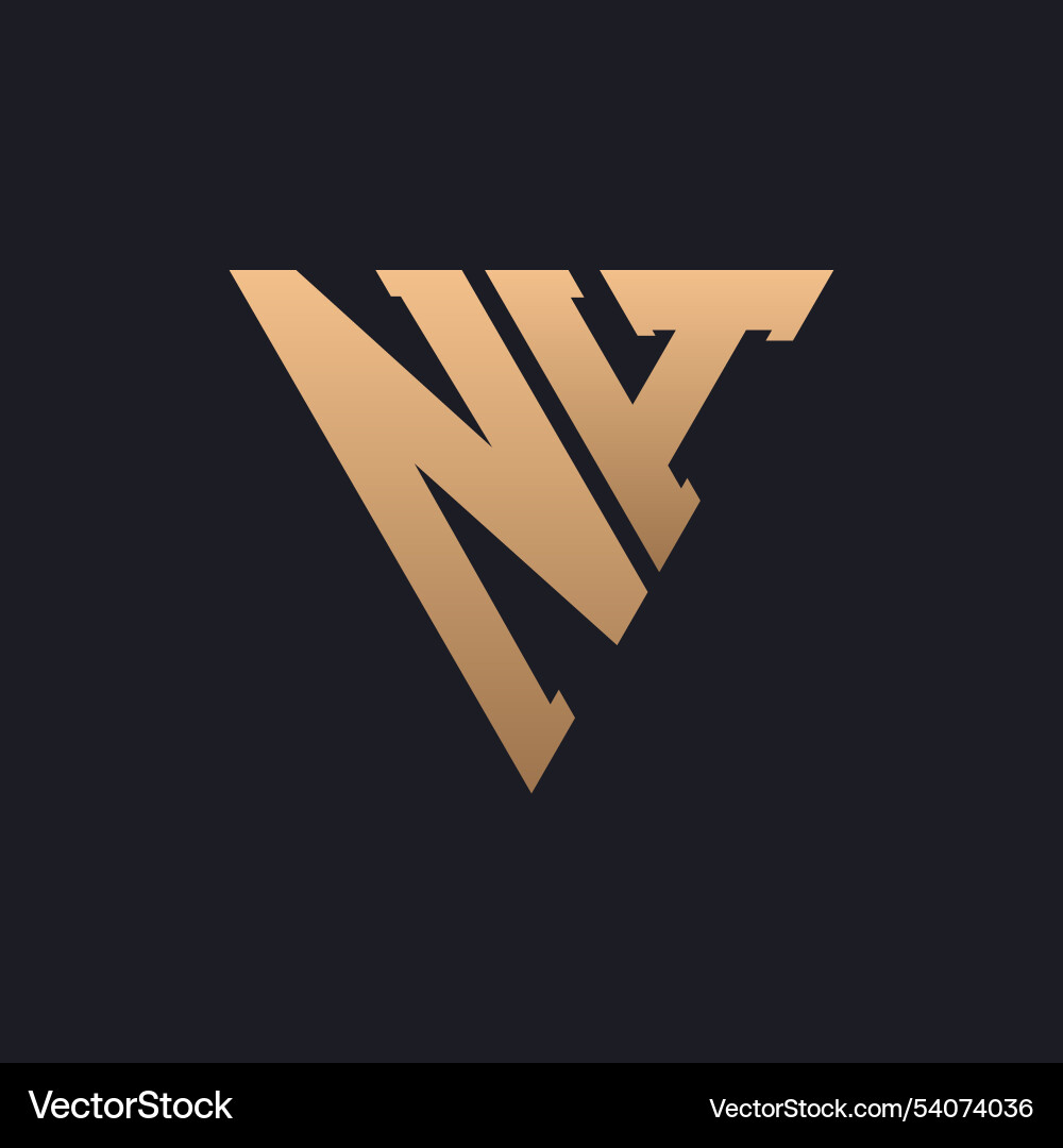 Nh logo design modern minimal elegant and luxury Vector Image