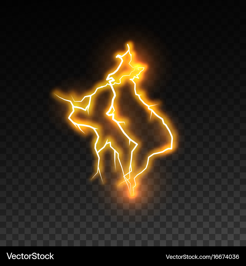 Thunderbolt or lightning visual effect for design Vector Image