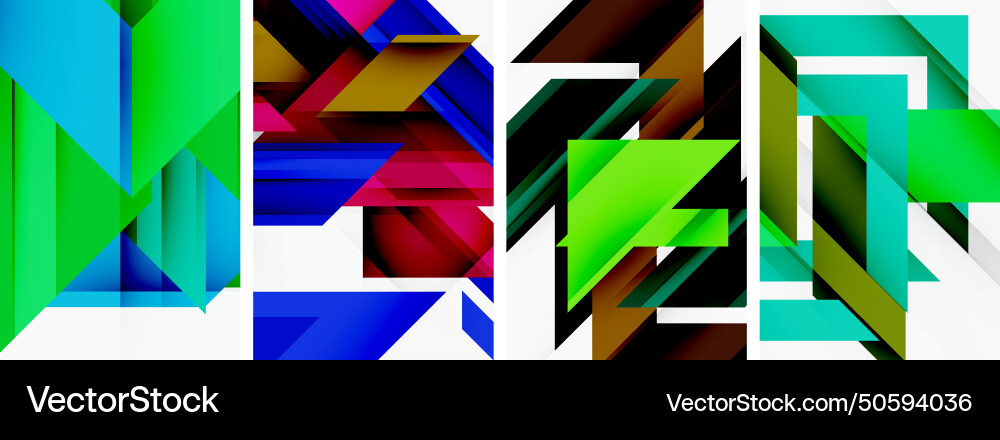 Triangle wallpaper or poster background design Vector Image