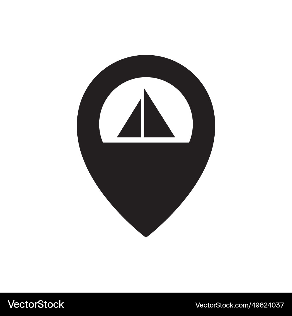 Boat place logo design image Royalty Free Vector Image