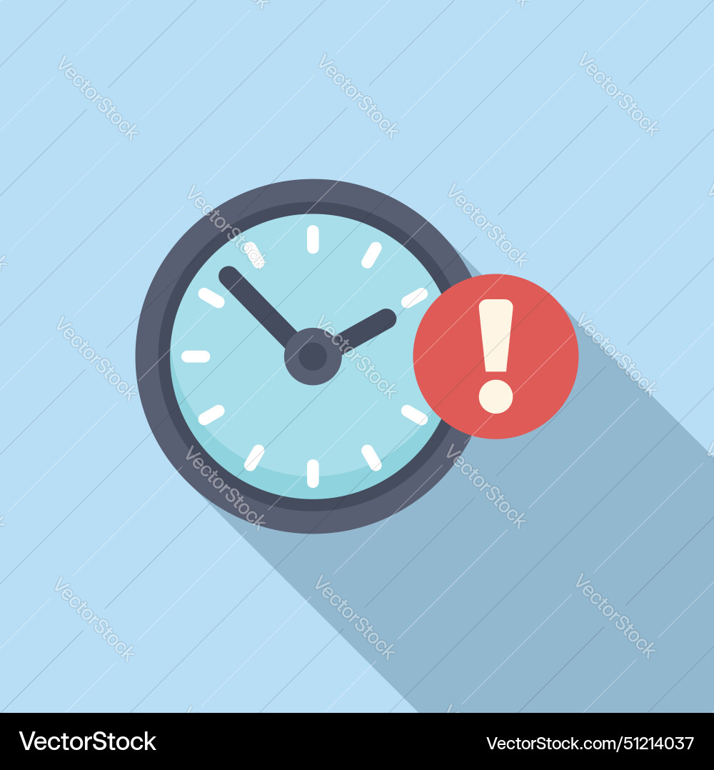 Duration hour concept icon flat overtime Vector Image
