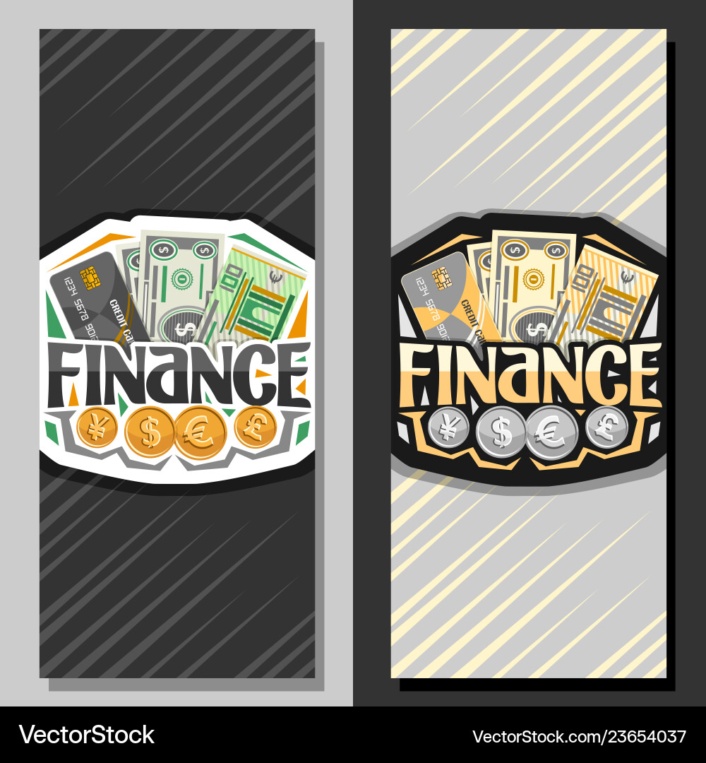 Finance Banners - Currency & Money Royalty Free Vector