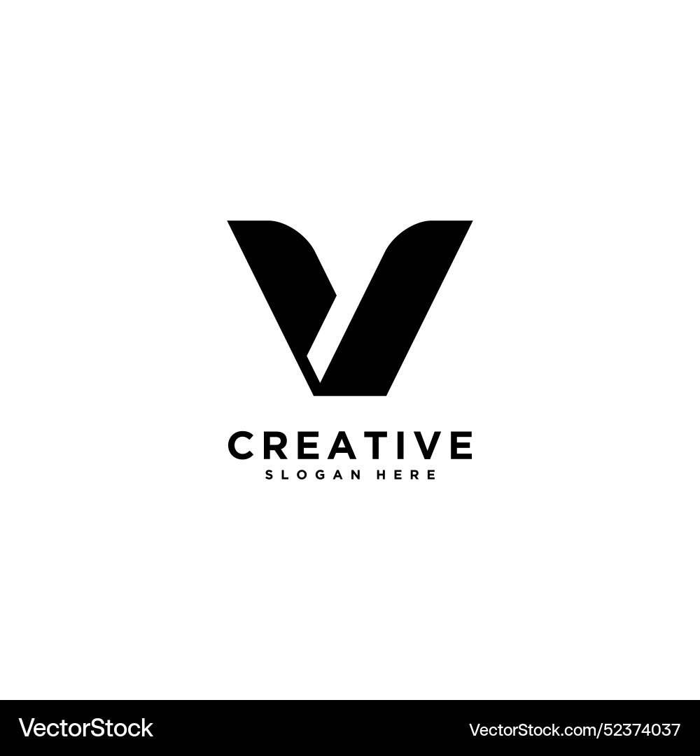 Initial letter v logo design Royalty Free Vector Image