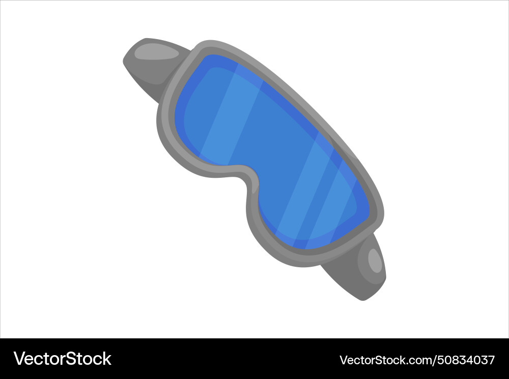 Snow goggles winter sticker design Royalty Free Vector Image