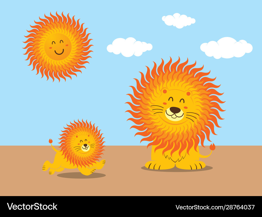 Sunny hairstyle Royalty Free Vector Image - VectorStock