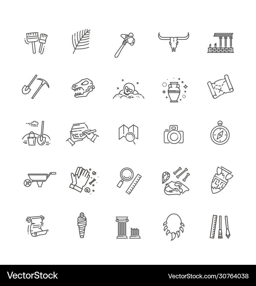 Archeology collection Royalty Free Vector Image