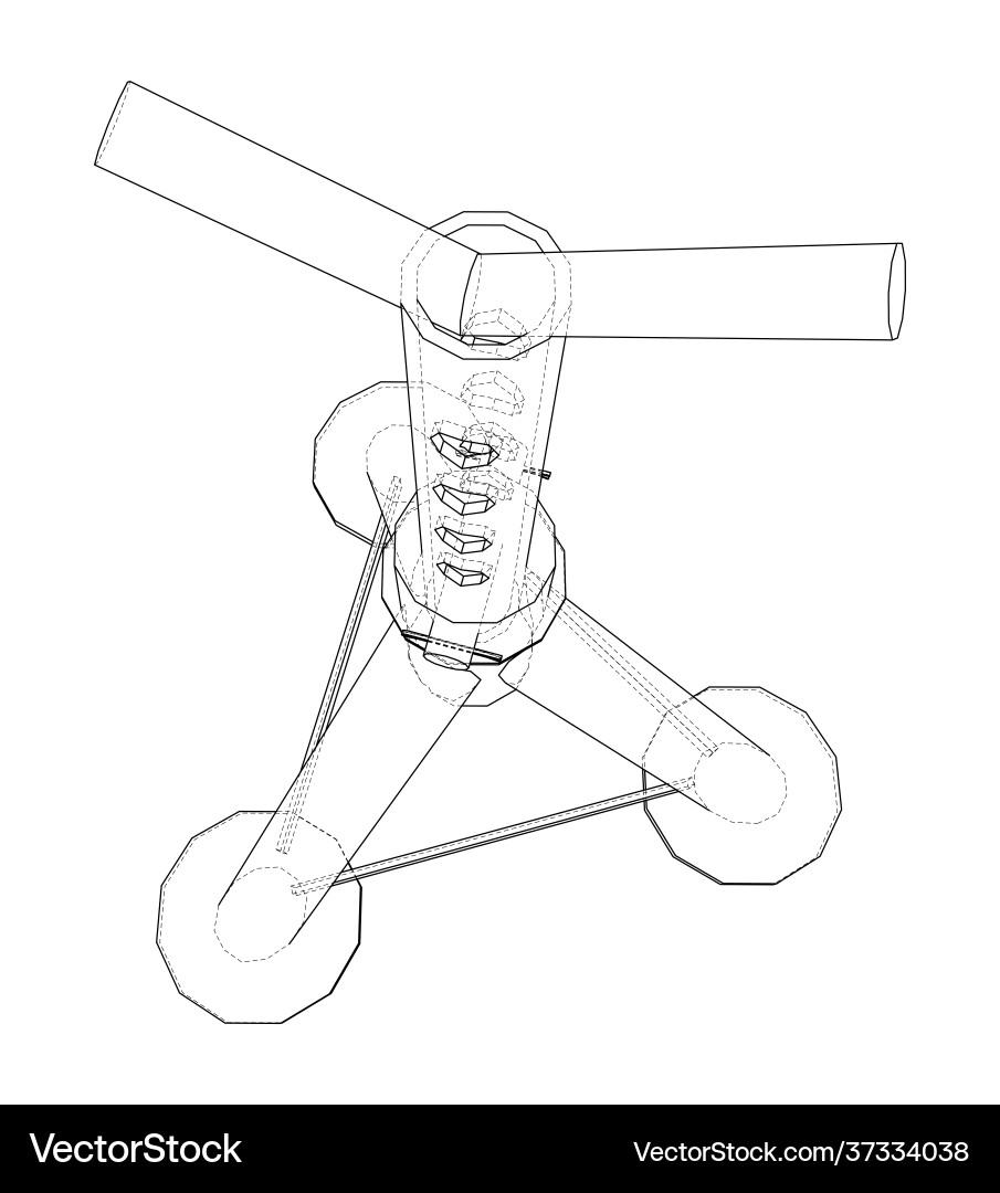 Axle stand isolated Royalty Free Vector Image - VectorStock