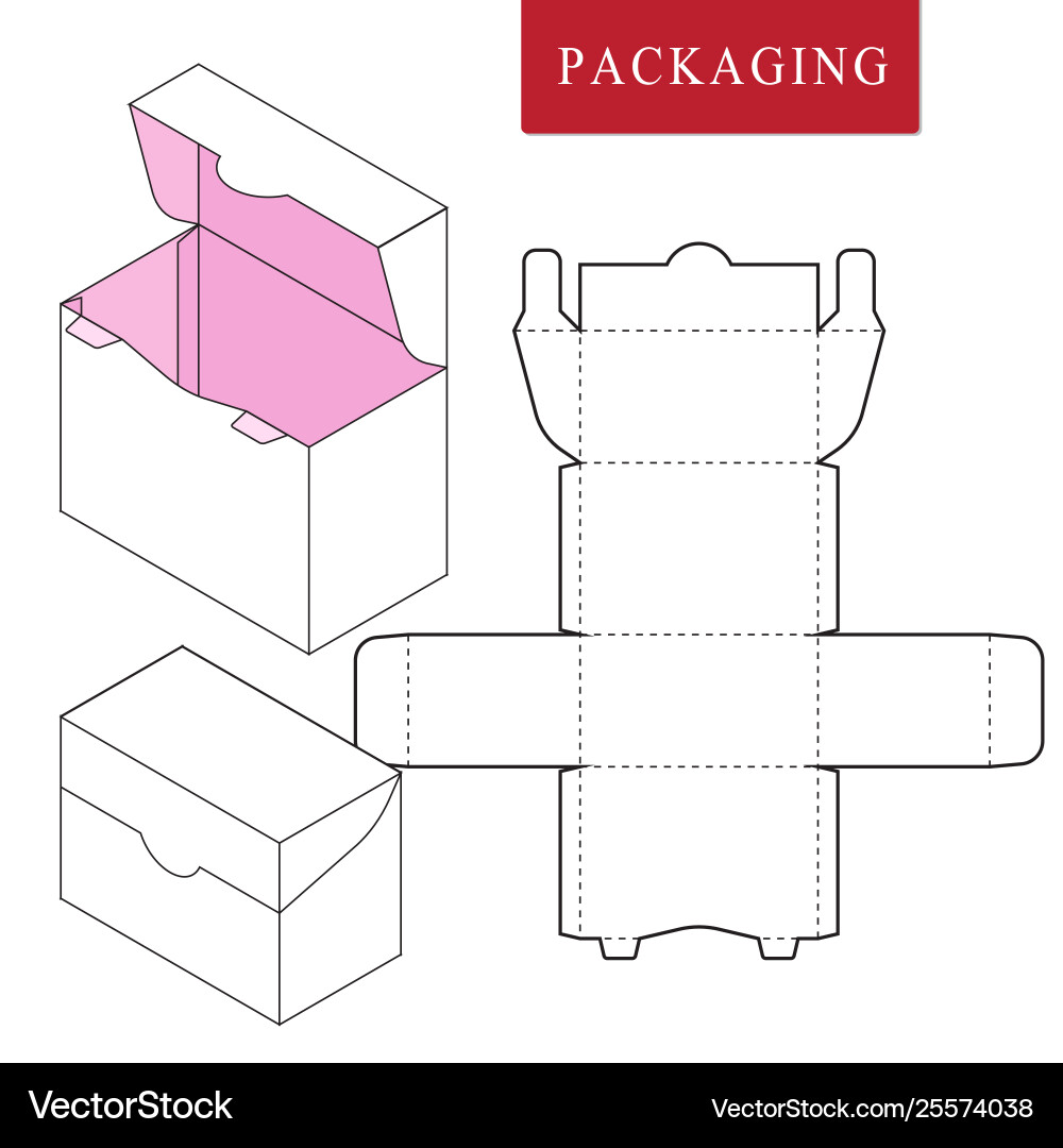 Boxpackage template isolated Royalty Free Vector Image