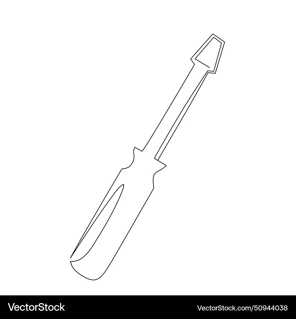 Continuous line drawing of a flat head scree Vector Image