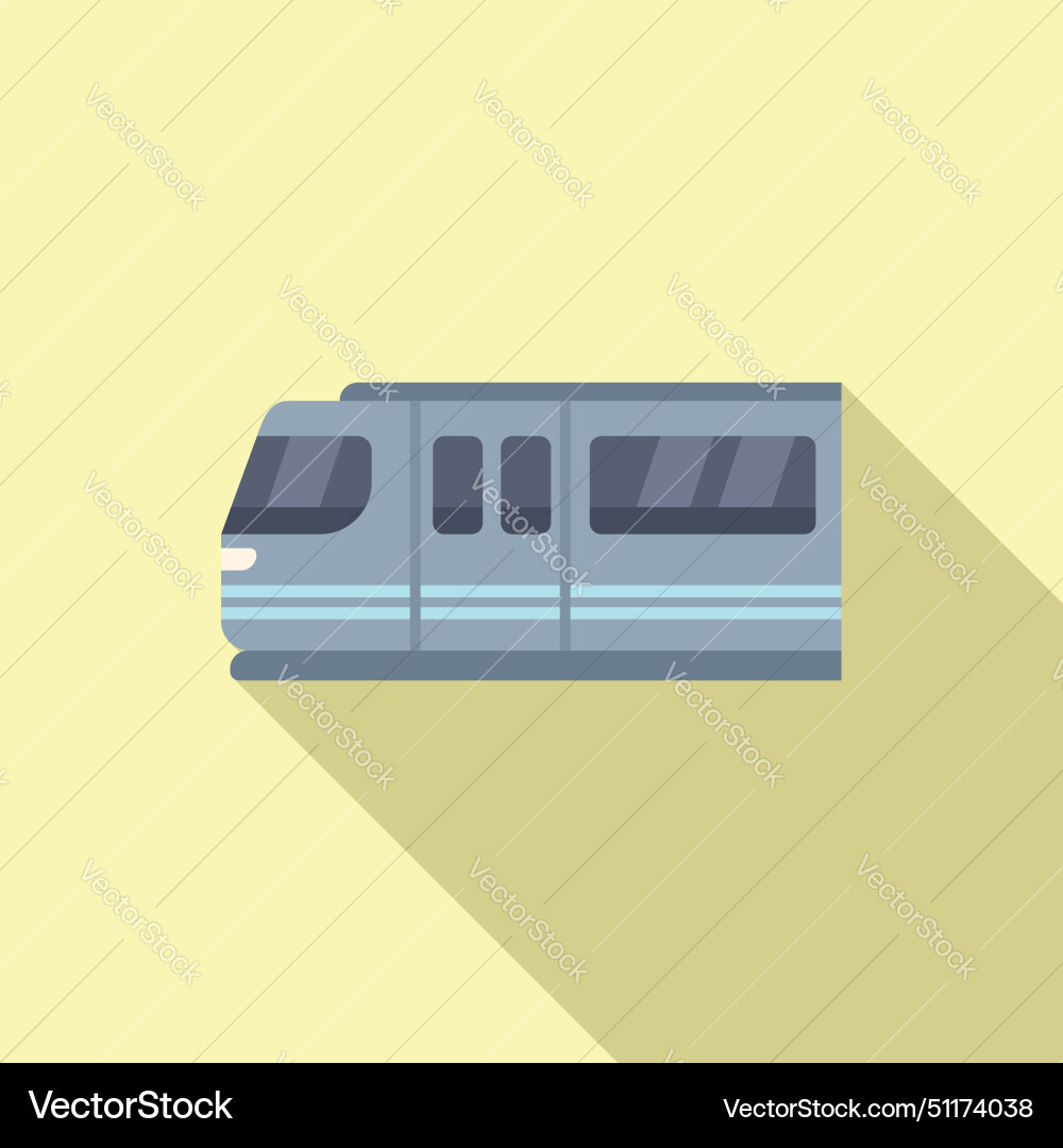 Ecology fast train icon flat public high Vector Image