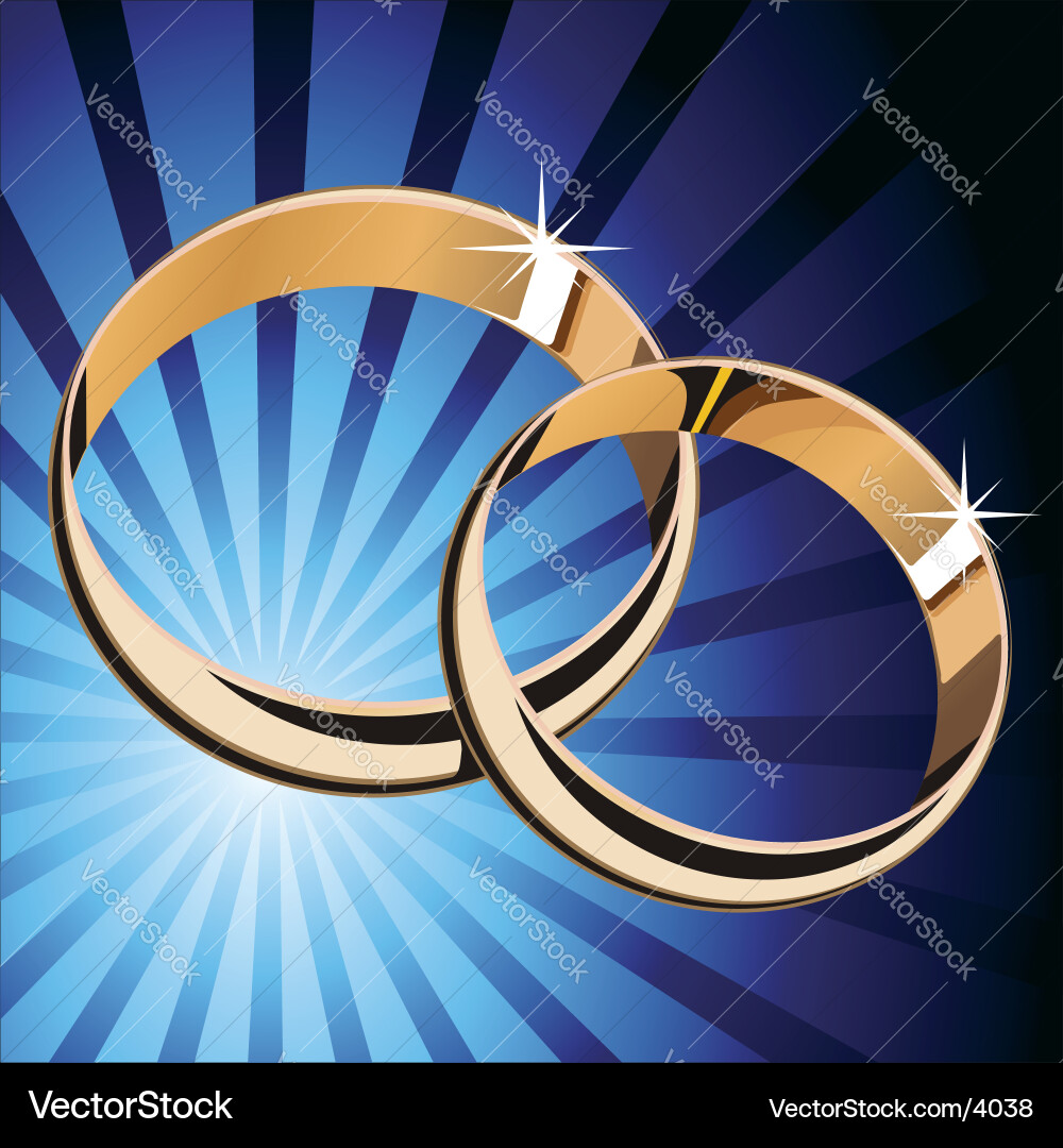 Elegant Wedding Rings Royalty Free Vector Image